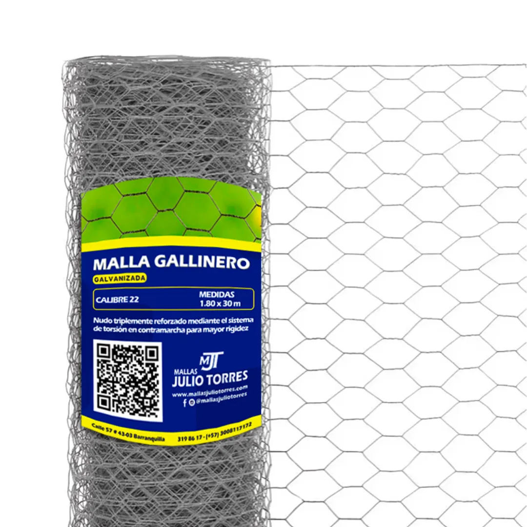 Rollo de Malla para Gallinero Calibre 22 de 1.80x36 m