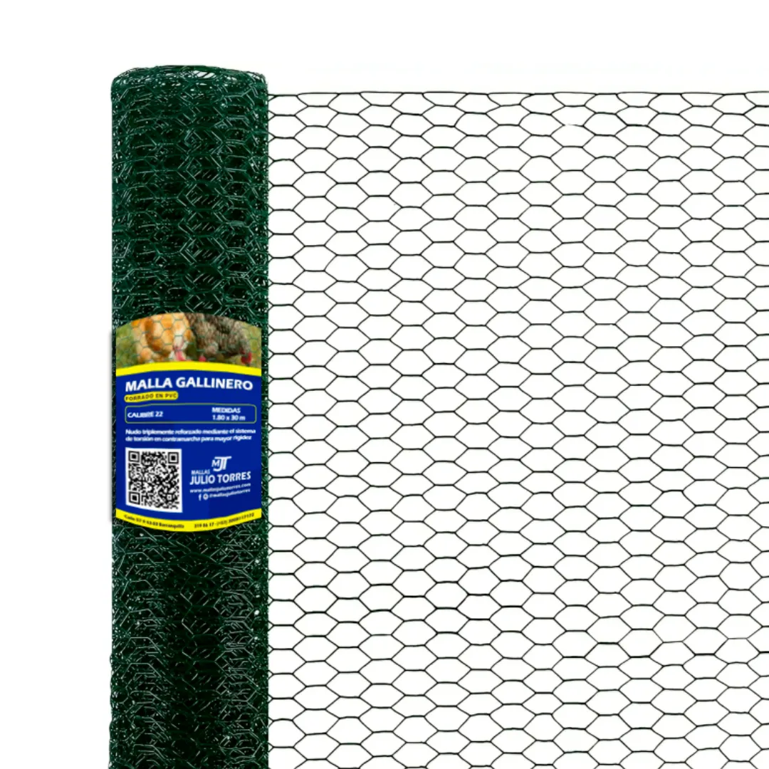 Malla Gallinero Cal. 20 Recubierta en PVC Verde